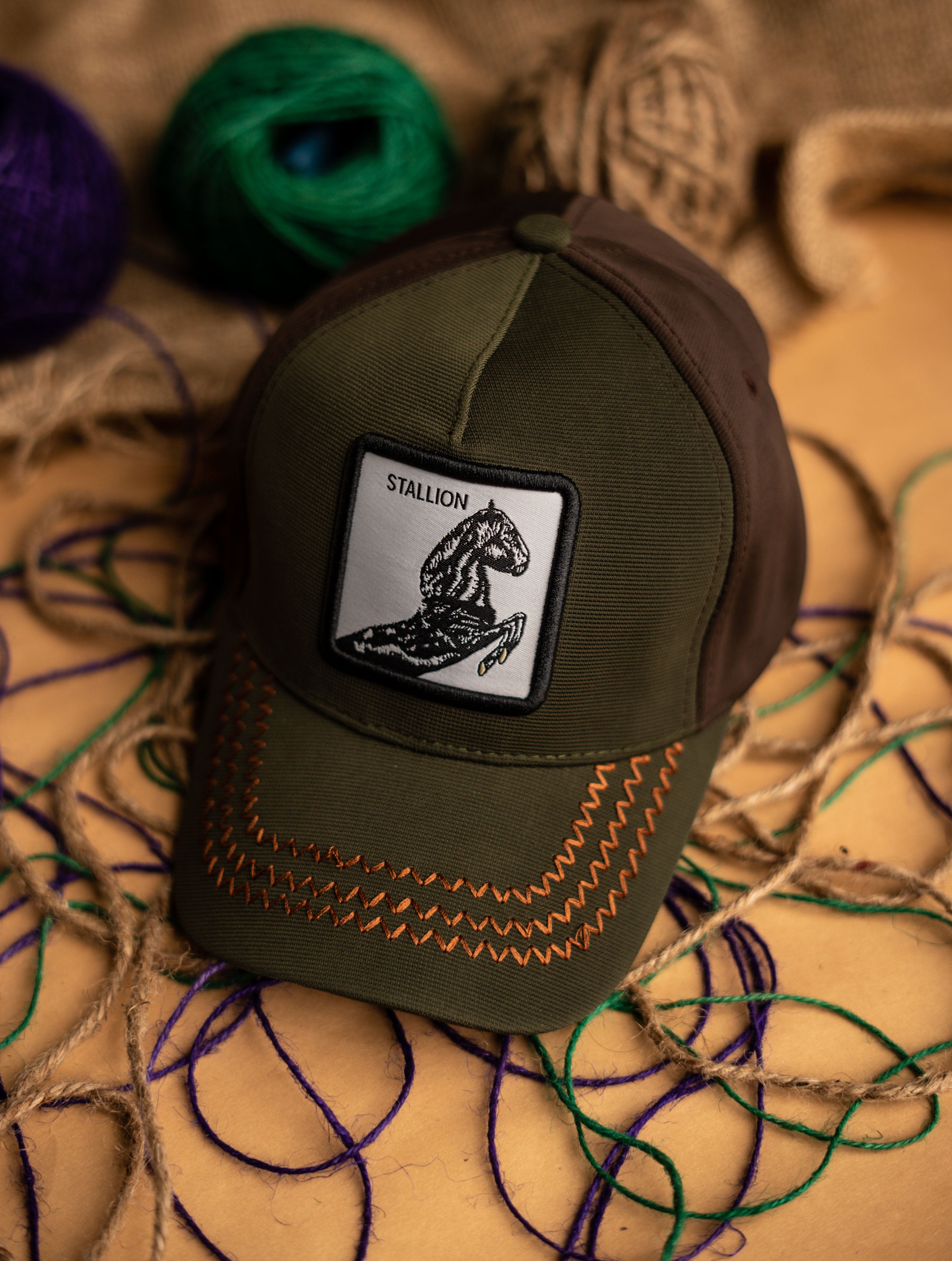 Green Multi Stallion Cap – Caps Club
